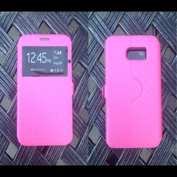 Accessories | New S7 Edge Pink Wallet Phone Case | Poshmark
